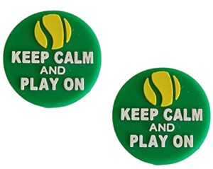 bd innovation electronics tennis vibration dampener keep calm and play on! 2 pack for tennis elbow