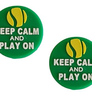 BD INNOVATION ELECTRONICS Tennis Vibration Dampener Keep Calm and Play On! 2 Pack for Tennis Elbow