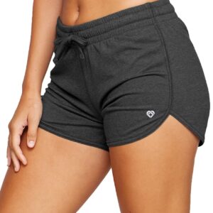 Colosseum Active Women's Simone Cotton Blend Yoga and Running Short (Black, Medium)