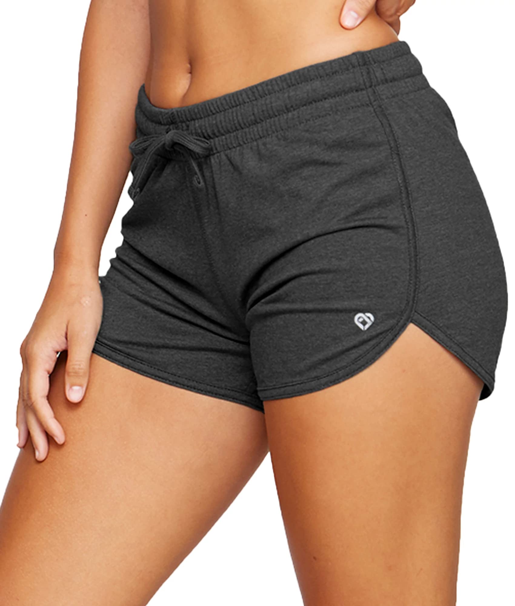 Colosseum Active Women's Simone Cotton Blend Yoga and Running Short (Black, Medium)