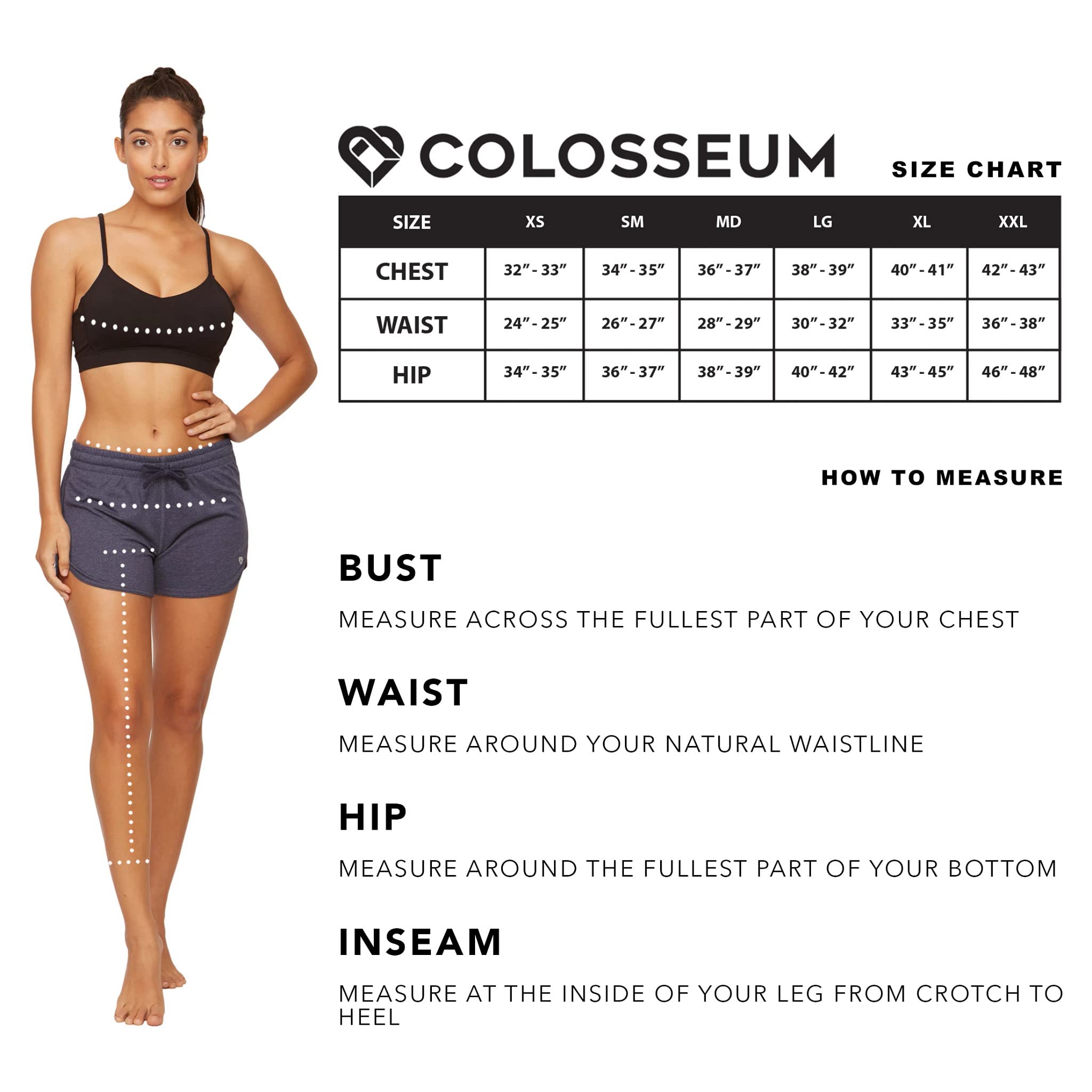 Colosseum Active Women's Simone Cotton Blend Yoga and Running Short (Black, Medium)