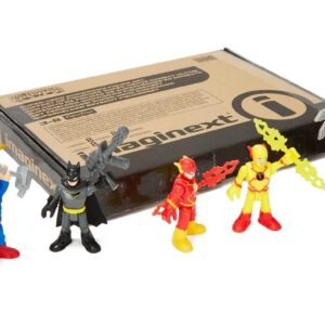 Fisher-Price Imaginext DC Super Friends Batman Toy Super-Hero Showdown Figure Set, Superman Aquaman The Flash, Preschool Kids Ages 3+ Years