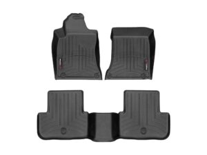 weathertech custom fit floorliners for infiniti qx30-1st & 2nd row (44974-1-2), black