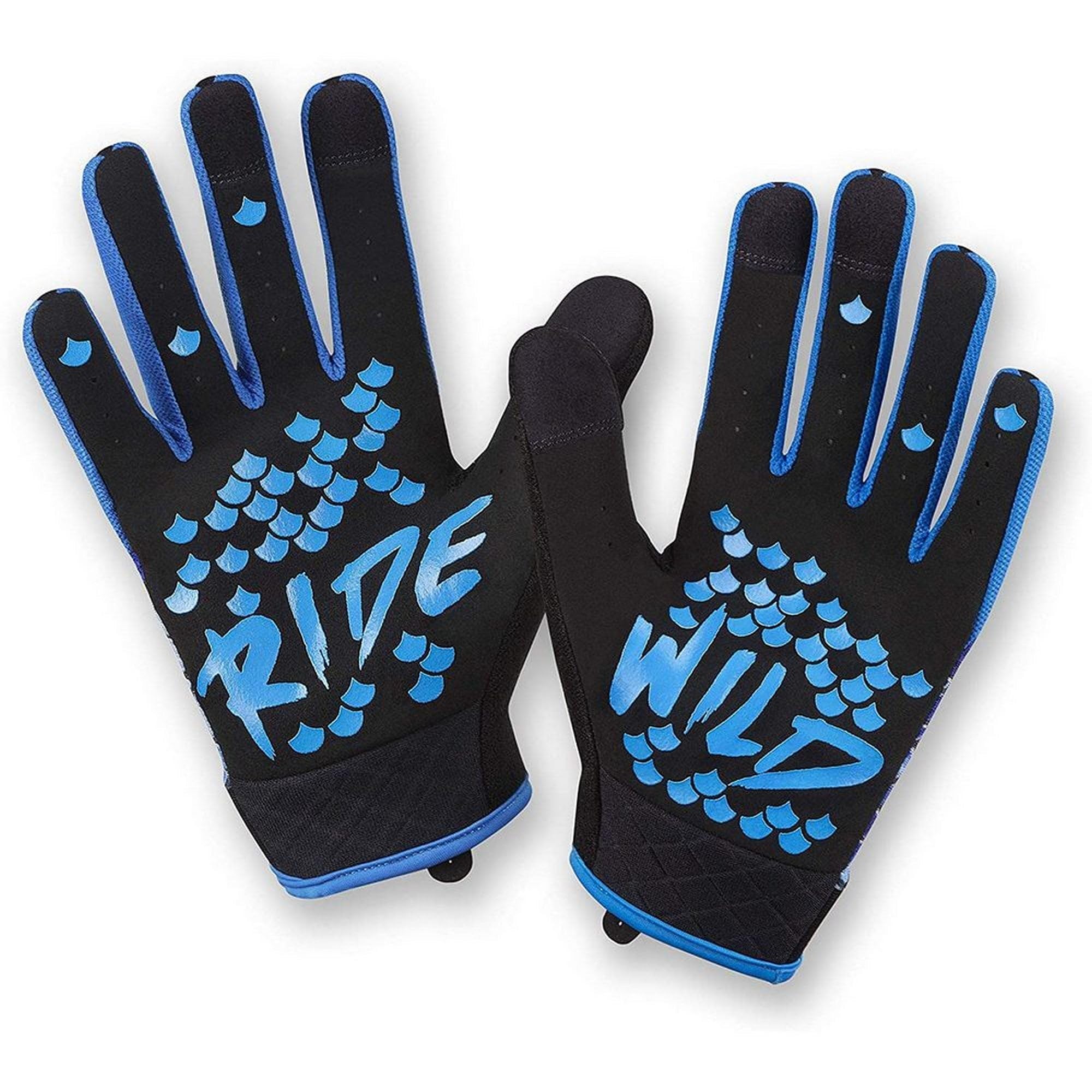 RocRide Animalz Full Finger Mens Cycling Gloves with Screen Compatible Tips. Mountain Biking, Road and BMX. Expressive Animal Print Designs.