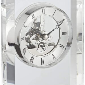 Dahlia Studios Aimee 6" High Rectangular Crystal Table Clock