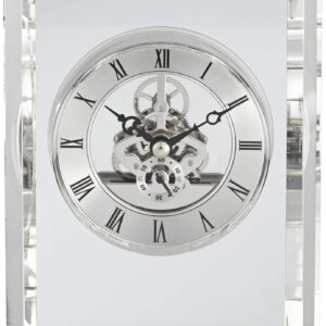 Dahlia Studios Aimee 6" High Rectangular Crystal Table Clock