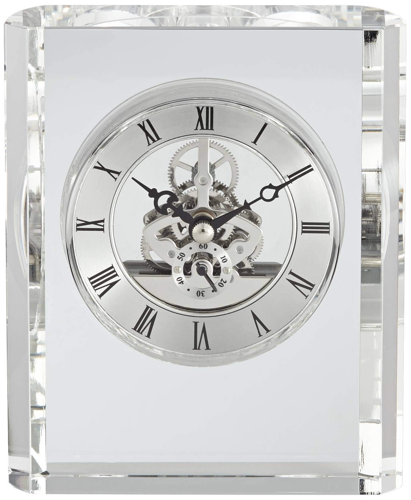 Dahlia Studios Aimee 6" High Rectangular Crystal Table Clock