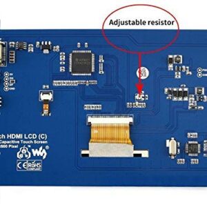 waveshare 7 inch IPS Capacitive Touch Screen Display 1024×600 Hardware Resolution HDMI LCD C Monitor with Bicolor Case for Raspberry Pi/BeagleBone Black/Banana Pi, Support Windows 10/8.1/8/7