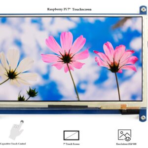 waveshare 7 inch IPS Capacitive Touch Screen Display 1024×600 Hardware Resolution HDMI LCD C Monitor with Bicolor Case for Raspberry Pi/BeagleBone Black/Banana Pi, Support Windows 10/8.1/8/7