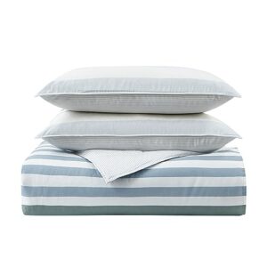 Nautica - King Size Comforter Set, Cotton Reversible Bedding with Matching Shams, Home Decor for All Seasons (Lansier Grey, King)