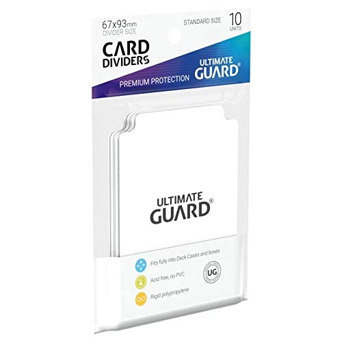 5 Packs Ultimate Guard White Card Dividers (10) Standard Size Value Bundle!