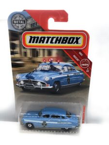 matchbox 2019 mbx rescue '51 hudson hornet 57/100, blue-gray