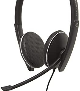 Sennheiser SC 165 USB (508317) - Double-Sided (Binaural) Headset for Business Professionals | with HD Stereo Sound, Noise-Cancelling Microphone, & USB Connector (Black)