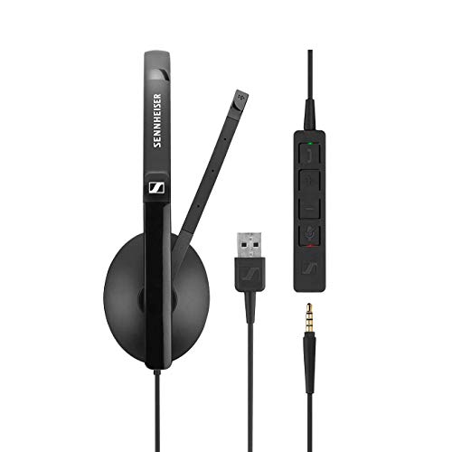 Sennheiser SC 165 USB (508317) - Double-Sided (Binaural) Headset for Business Professionals | with HD Stereo Sound, Noise-Cancelling Microphone, & USB Connector (Black)