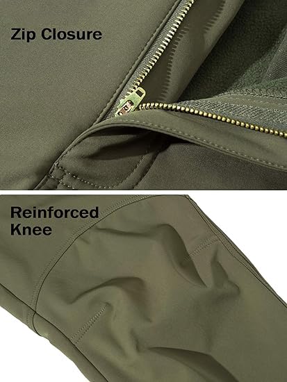 MAGCOMSEN Waterproof Pants Mens Fleece Lined Pants Winter Pants Men Hiking Pants Tactical Pants Snow Pants Snowboarding Pants Army Pants