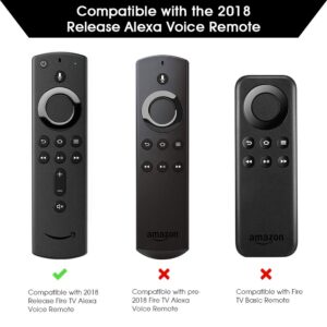 Remote Case/Cover for Fire TV Stick 4K, Protective Silicone Holder Lightweight [Anti Slip] ShockProof for Fire TV Cube/Fire TV(3rd Gen) Compatible with All-New 2nd Gen Alexa Voice Remote Control-Black