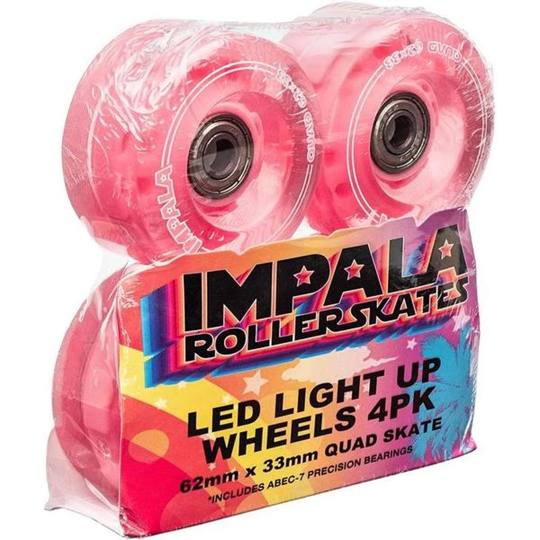 Impala Rollerskates Impala Light Up Wheel 4-Pack Pink 62mm