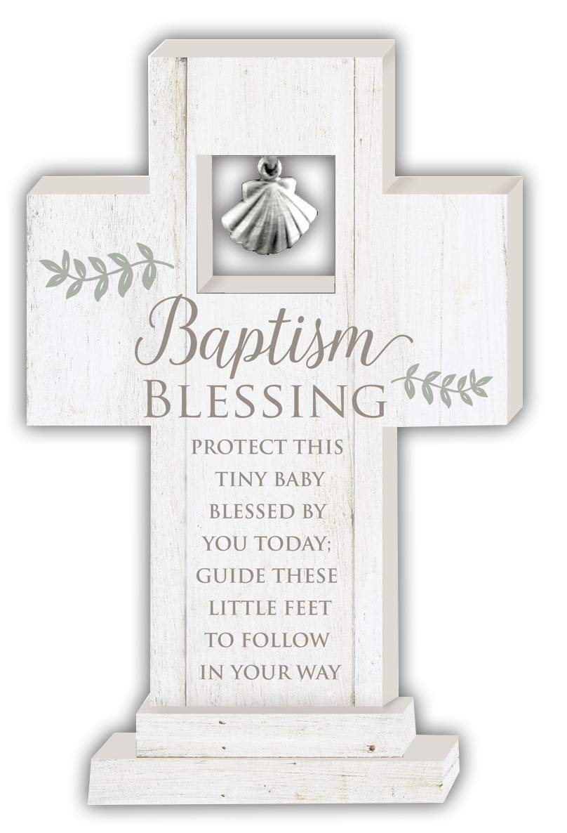 Cathedral Art Standing Cross-Baptism Blessing, Multicolored, Multi