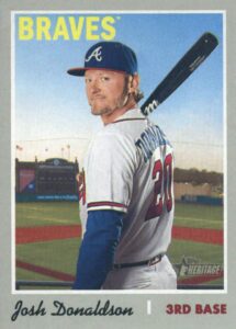 2019 topps heritage #278 josh donaldson atlanta braves baseball card