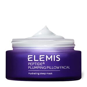 elemis peptide4 plumping pillow facial | cooling gel sleep mask refreshes, replenishes and rehydrates for radiant, well-rested skin overnight | 50 ml