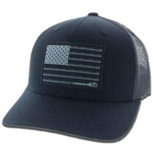 hooey liberty rope adjustable trucker hat with logo (black)