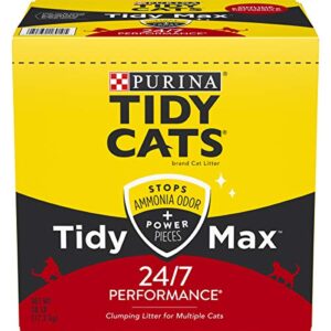 purina tidy cats clumping cat litter, tidy max 24/7 performance multi cat litter - 38 lb. box