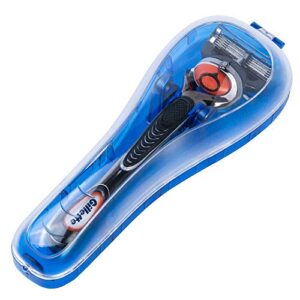 nincha manual razor travel case portable plastic manual razor trimmer protector blue