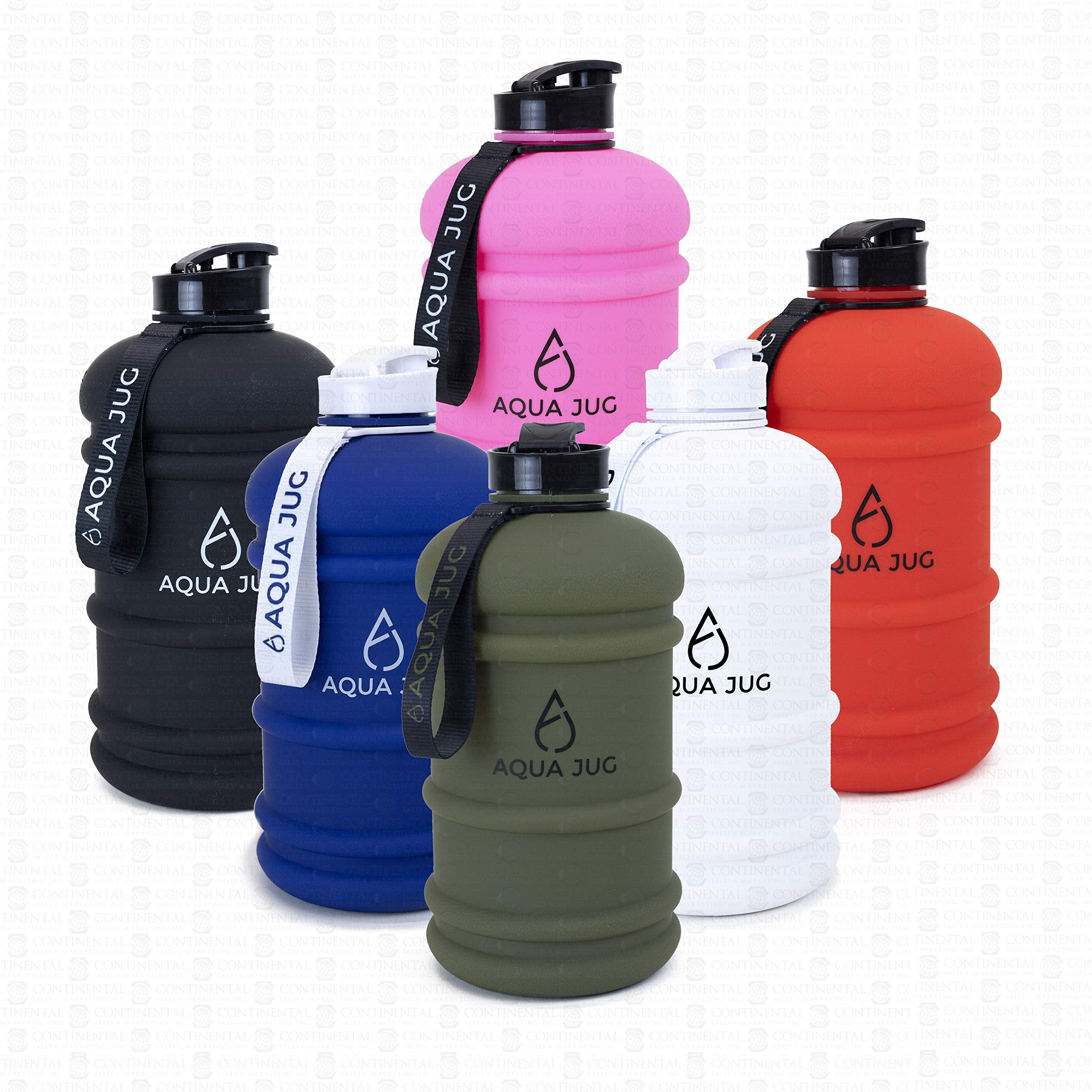 Aqua Jug Big Water Bottle, Dishwasher Safe BPA Free Drinking Water, Dark Knight Black 2.2L, Great for Gym Fitness Workout Sports Hiking and More