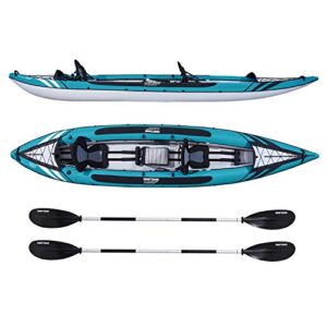 driftsun almanor inflatable kayak - inflatable white water kayak - 1 and 2 person kayaks for adults with eva padded seats, high back support, paddles, pump (1 person, 2 person, 2 plus 1 child)