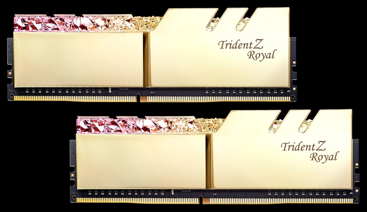 G.Skill 32GB DDR4 Trident Z Royal Gold 3200Mhz PC4-25600 CL16 1.35V Dual Channel Kit