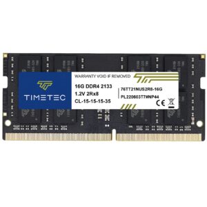 timetec 16gb ddr4 sodimm for intel nuc kit/mini pc/htpc/nuc board 2133mhz pc4-17000 non-ecc unbuffered 1.2v cl15 dual rank 260 pin computer memory ram module upgrade (16gb)