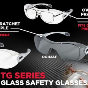 Crews OG110AF Law Over The Glass Polycarbonate Clear Anti-Fog (2-Pack)