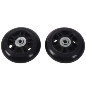 Ricrrover Luggage Suitcase Wheels Replacement Kit OD 90 * 24mm/3.54 * 0.94in w/ 6mm abec 608zz skate Inline Outdoor Skate Wheels, Set of (2) Wheels (OD:90 W:24 ID:6 Axles:35/40mm)