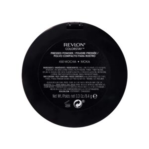 Revlon ColorStay Pressed Powder, Longwearing Oil Free, -Fragrance Free, Noncomedogenic Face Makeup, Mocha (450), 0.3 Oz