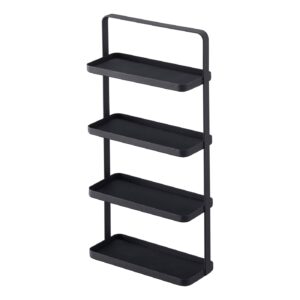 Yamazaki Home Tower 4-Tier Accessory Tray - Jewelry Holder & Storage Organizer - Steel, One Size, Black