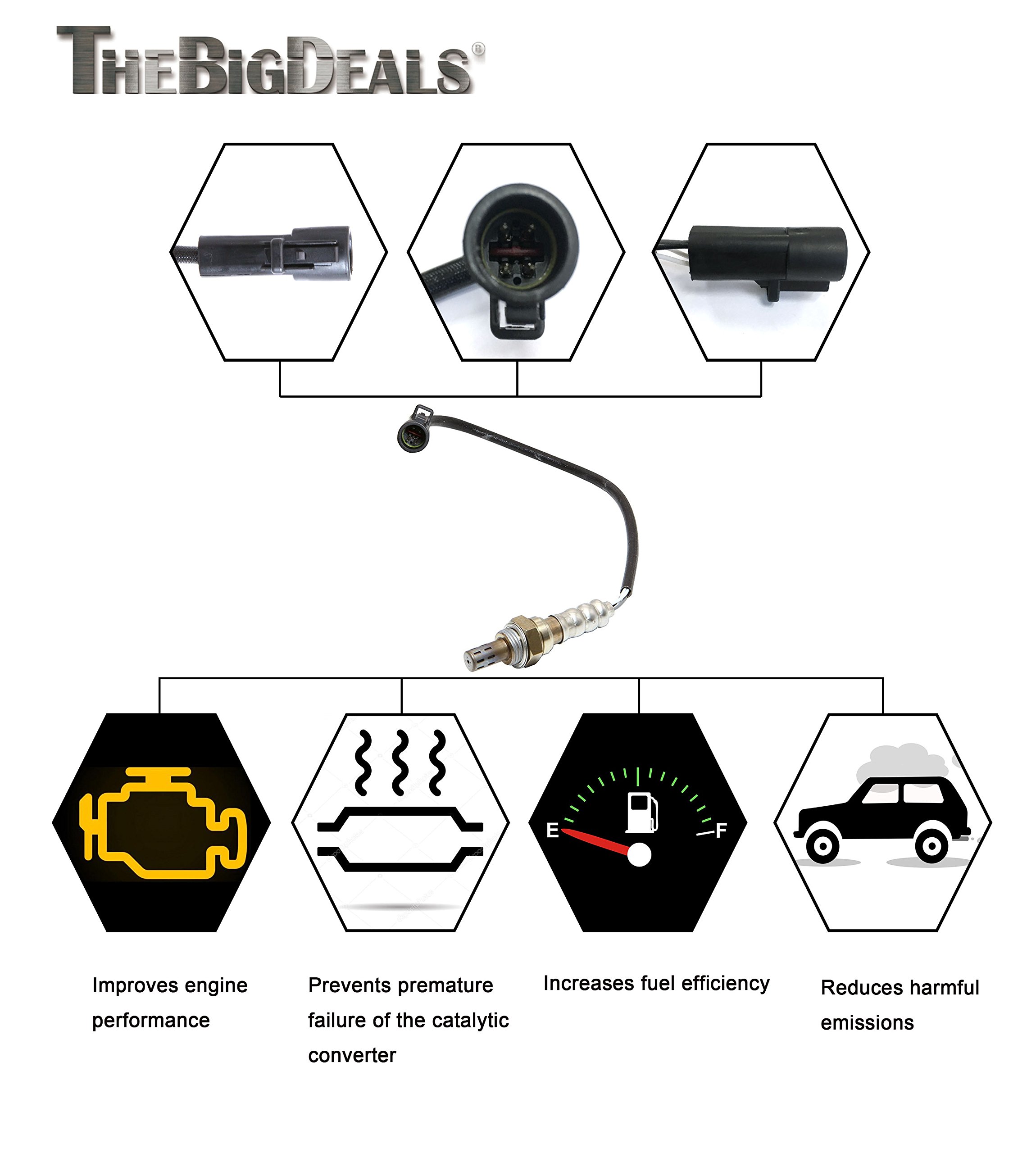 Oxygen Sensor Replacement downstream or upstream For Ford Mercury Lincoln Mazda compatible with 15719