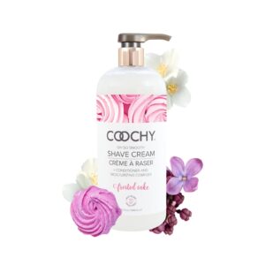 coochy intimate shaving cream | shave conditioner & moisturizer for face & body | ideal for sensitive skin care | frosted cake, 32 oz