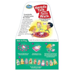 ThinkFun Heads Talk Tails Walk Preschool Toy and Game | Fun Learning for Boys and Girls Age 3 and Up | Hilarious Sounds and Movements | Perfect for Family Activity | SKU: 44001860