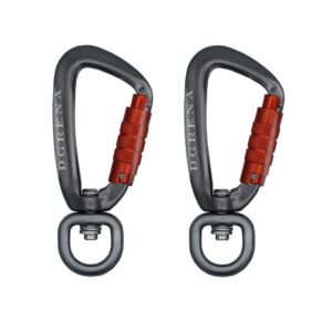 dgrena carabiner, keychain, spring buckle，made of high hardness aluminum which is suitable for hammocks, home tools, camping, hiking, utilities, and etc. (gray)