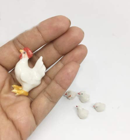 Studio one Handmade Animal Figurine Ceramic Lovely Hen an Chicks Farm Animal Collection Best Gift