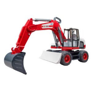 bruder 03411 wheeled excavator red/white