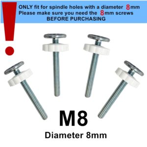 4 Pack M8 Extra Long Pressure Gates Threaded Spindle Rods,8mm Baby Kids Pet Dog Gates Accessory Screw Bolts Kit Fit for All Pressure Mounted Walk Thru Gates