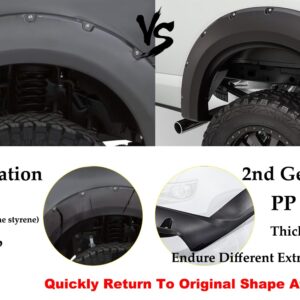 G-PLUS Fender Flares, Compatible with Ford 1999-2007 F250 F350 Super Duty, (Does Not Fit Dually Models), Textured Black Wheel Cover Tire 4pcs