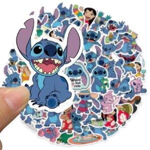 Disney Stitch Stickers Waterproof Vinyl Scrapbook Stickers Car Motorcycle Bicycle Luggage Decal 50pcs Pack (Stitch)