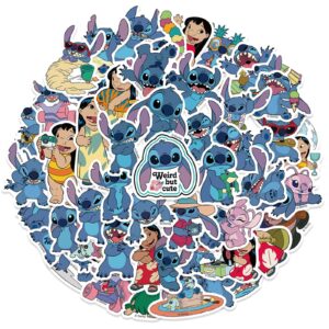 Disney Stitch Stickers Waterproof Vinyl Scrapbook Stickers Car Motorcycle Bicycle Luggage Decal 50pcs Pack (Stitch)