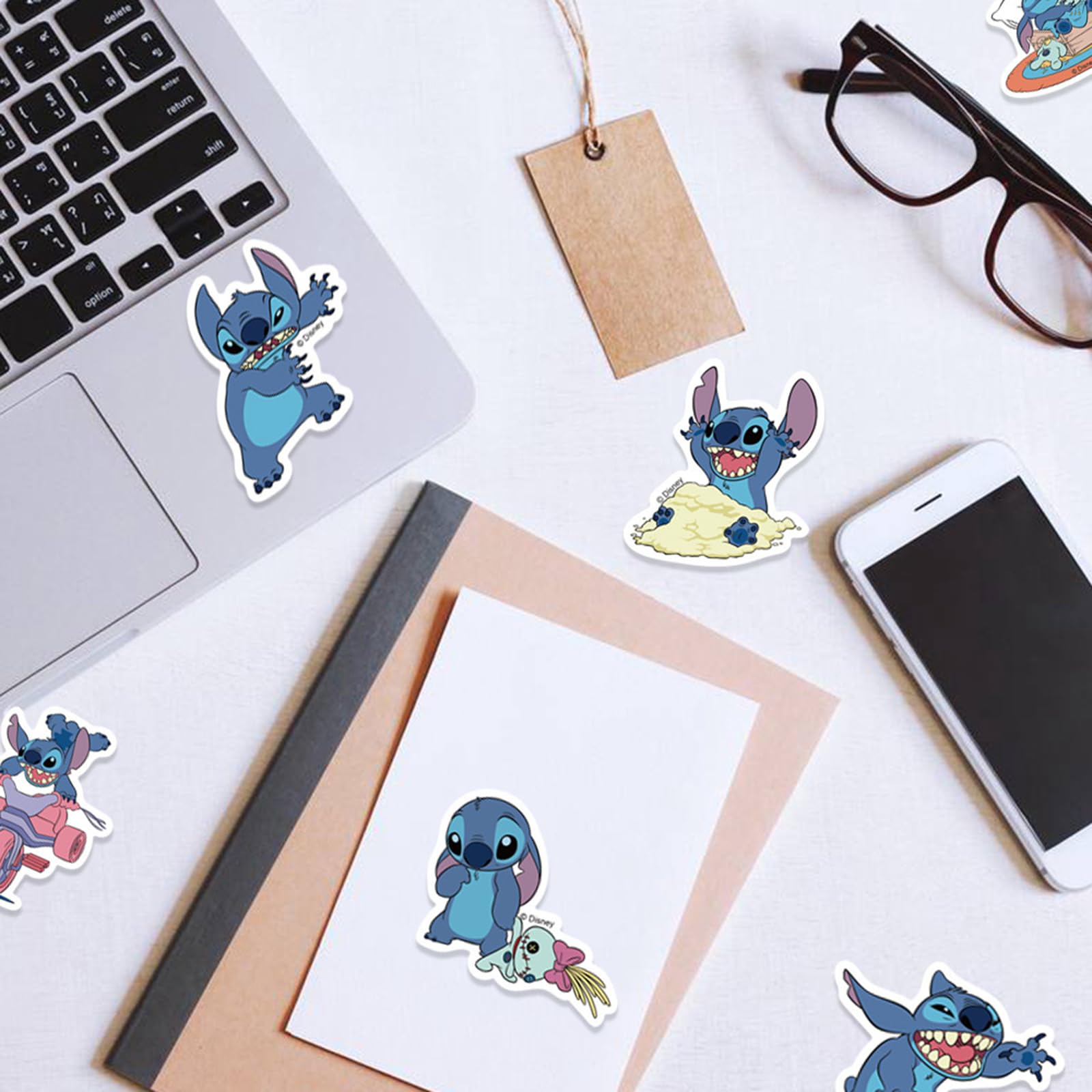 Disney Stitch Stickers Waterproof Vinyl Scrapbook Stickers Car Motorcycle Bicycle Luggage Decal 50pcs Pack (Stitch)