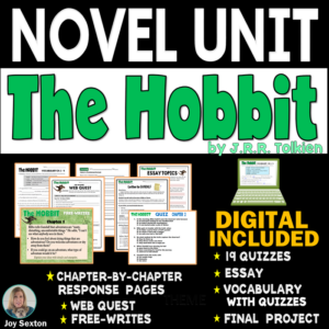 novel study unit: the hobbit - print & digital for distance learning - standards-aligned literature guide