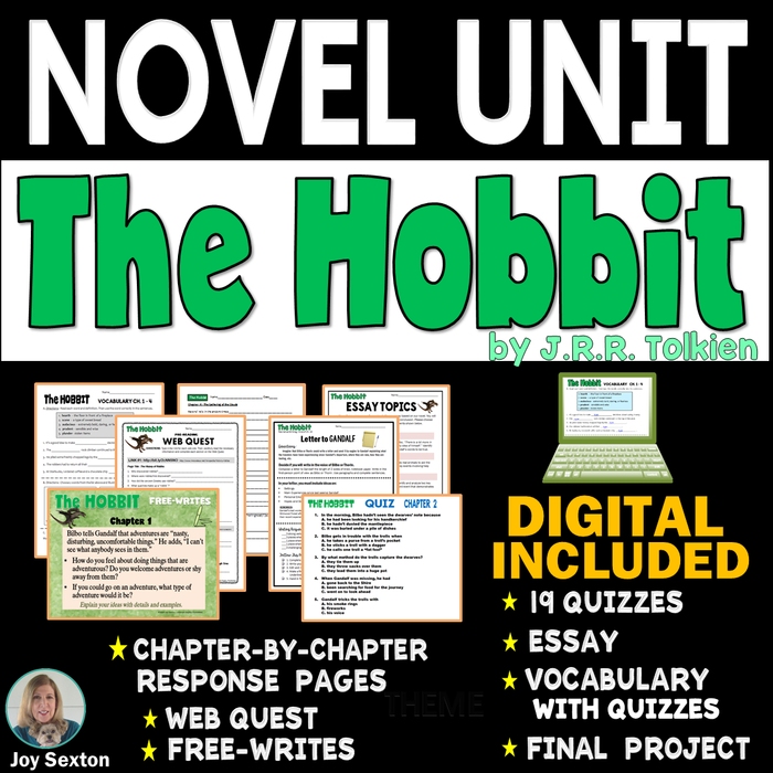 Novel Study Unit: The HOBBIT - Print & Digital for Distance Learning - Standards-Aligned Literature Guide