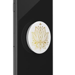 PopSockets Phone Grip with Expanding Kickstand, Mandala PopGrip - Golden Prana