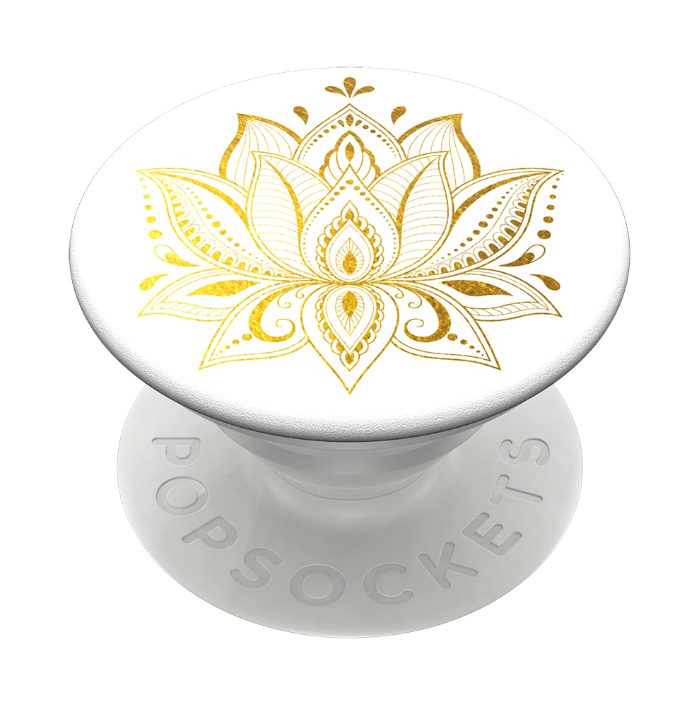 PopSockets Phone Grip with Expanding Kickstand, Mandala PopGrip - Golden Prana